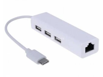 FAST ASIA USB 3.1 Tip C na 3x USB 2.0 HUB + RJ45