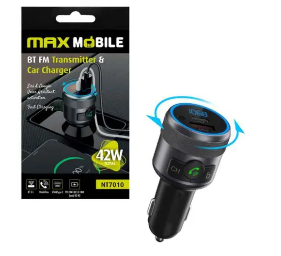 MaxMobile FM Transmiter i Auto punjač NT7010 42W