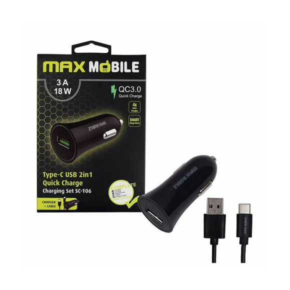 Max Mobile Auto punjač USB-C