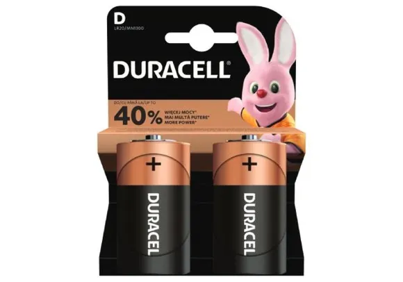 Duracell Baterije D LR20 - 2 komada