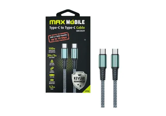 Max Mobile Data kabl USB Type-C Gen 3.1 Kevlar 3029 - 100 W