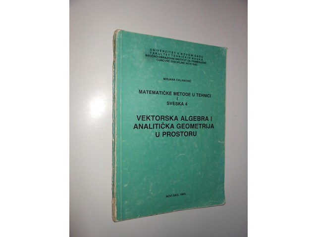 Vektorska algebra i analitička geometrija u prostoru