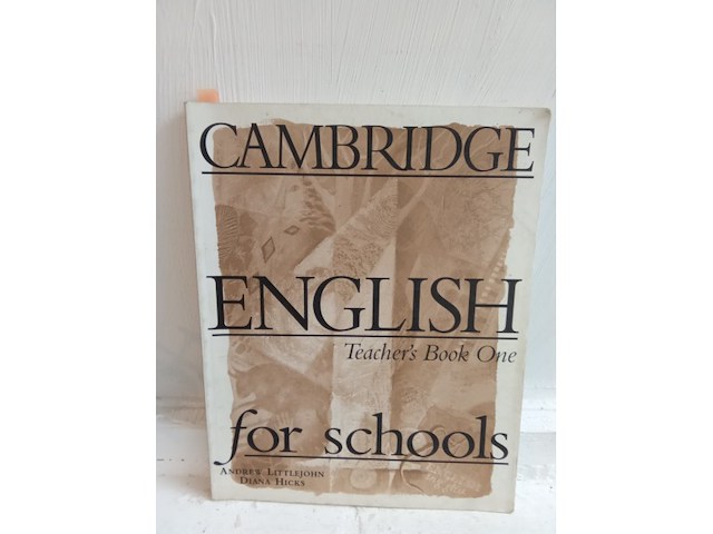 CAMBRIDGE ENGLISH TEACHERS BOOK 1 FOR SCHOOLS