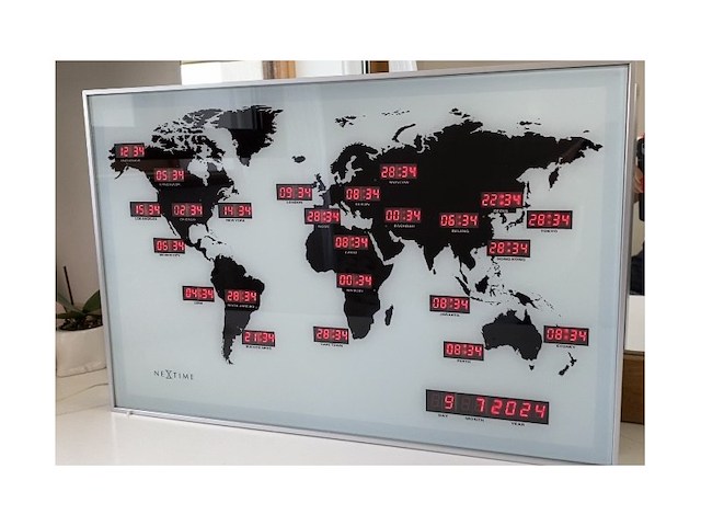 Digitalna tabla-vreme u 24 svetska grada