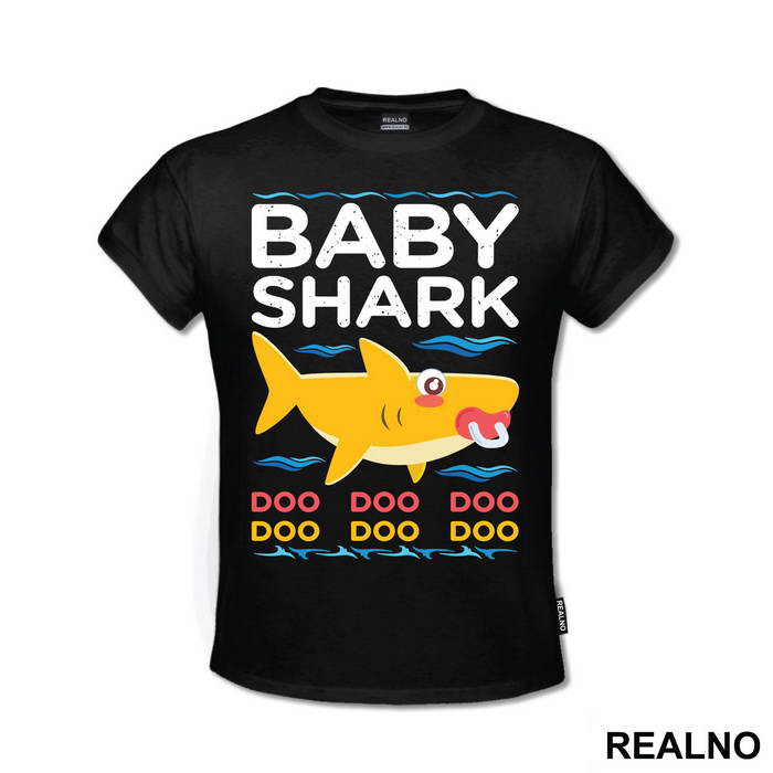 BABY SHARK - YELLOW - CRTAĆI - MAJICA