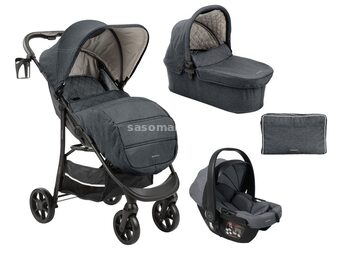 Kolica premium 3in1 set Selina Dark Grey