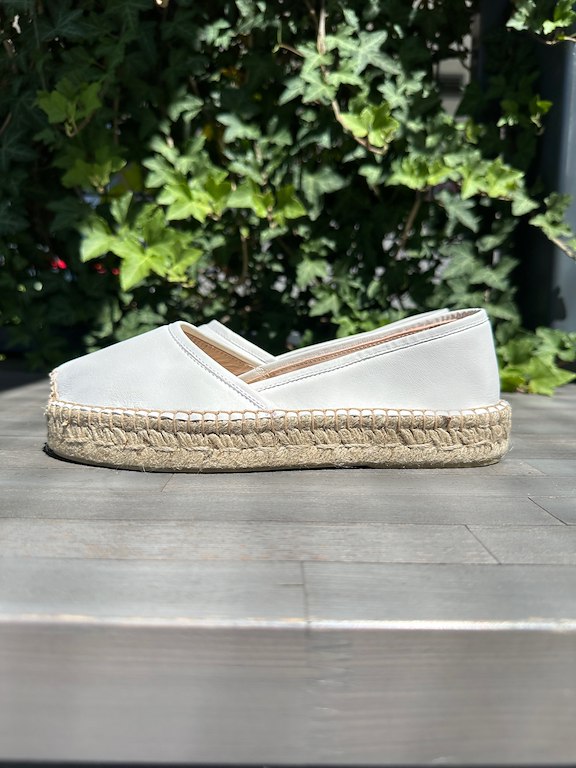 Kožne espadrile TABASCO White