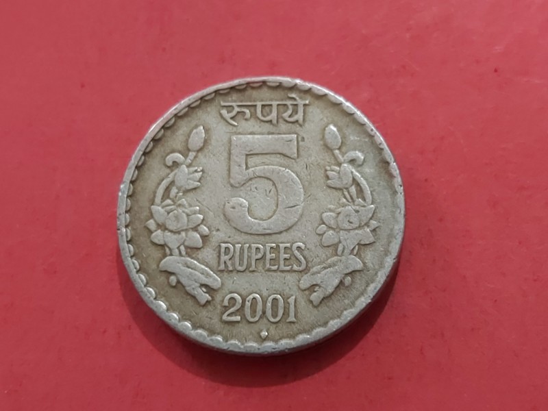 Indija - 5 rupees 2001 god