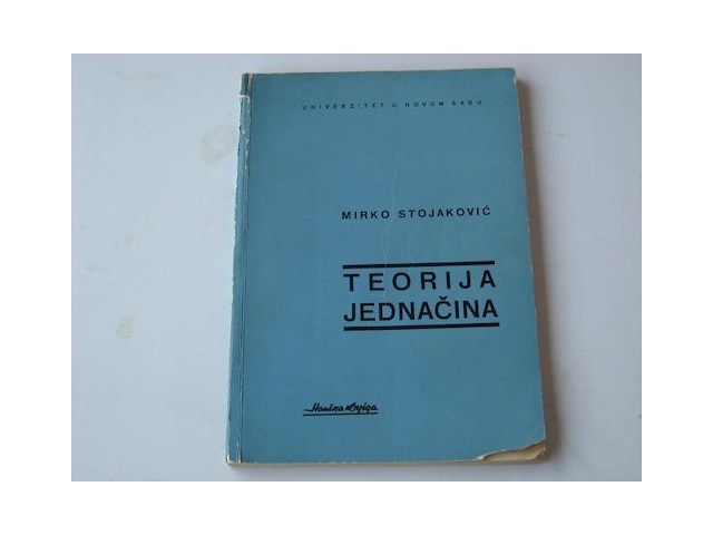 mm - TEORIJA JEDNACINA - Mirko Stojakovic