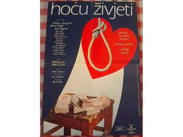 plakat HOĆU ŽIVJETI