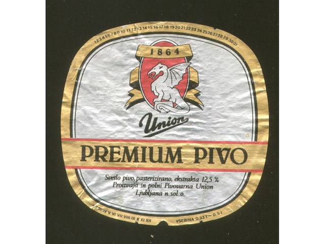 PREMIUM PIVO union ljubljana etiketa