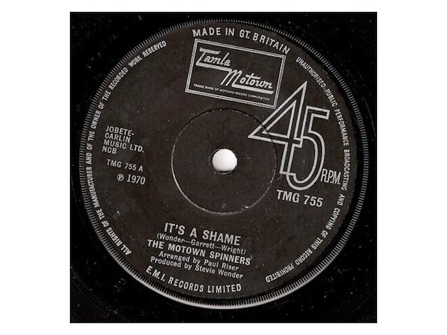 The Motown Spinners* – It`s A Shame Vinyl, 7`, 45 RPM,