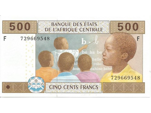 Equatorial Guinea 500 francs 2002. UNC letter F