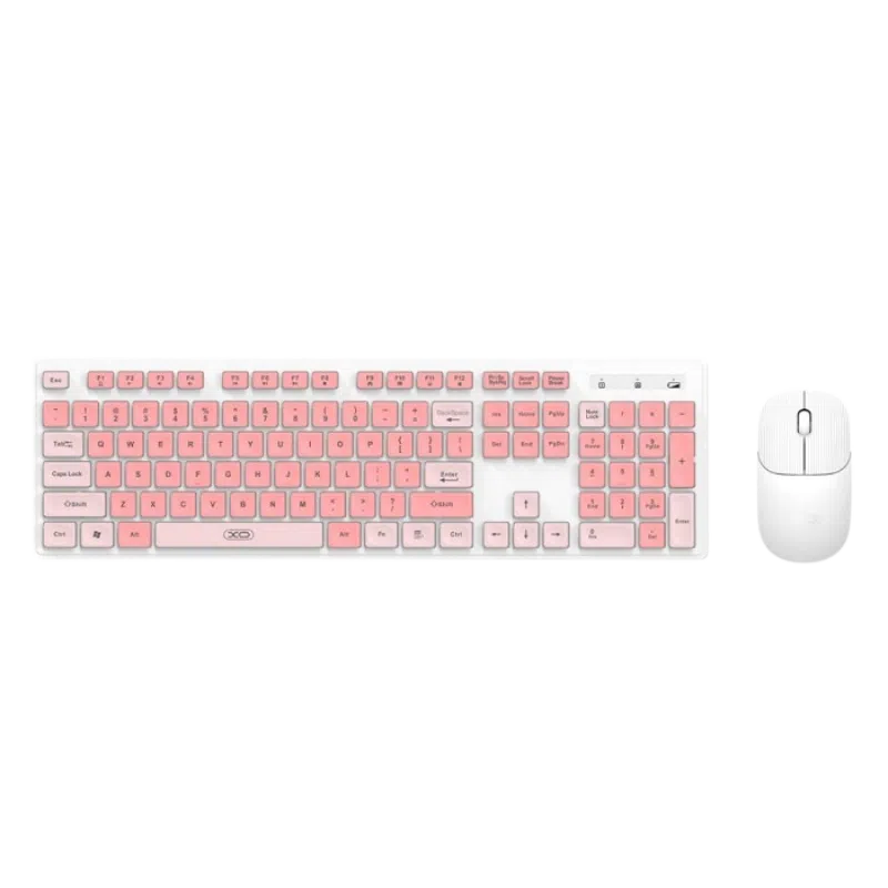 XO KB-05 bežična tastatura + miš, Roze