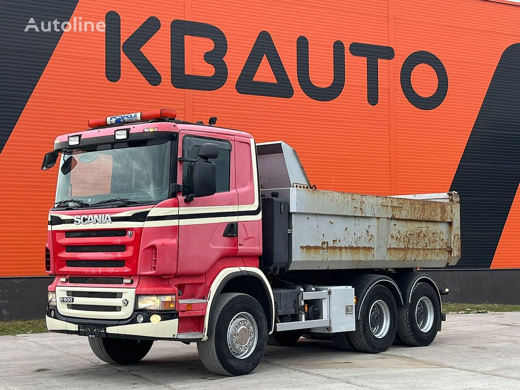 Scania R 500 6x4 TIPPER+TRACTOR COMBI / RETARDER / FULL STEEL / HUB RED kiper