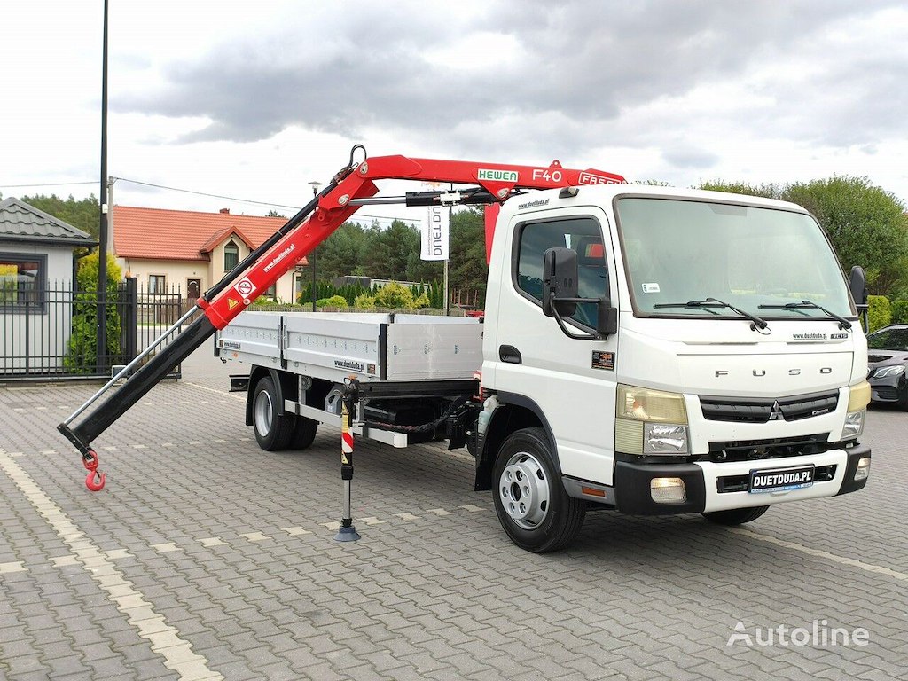 Mitsubishi Canter Fuso 7C15 3.0/150KM HDS FASSI F40 UNIKAT Super Stan !!! kamion s ravnom platformom < 3.5t