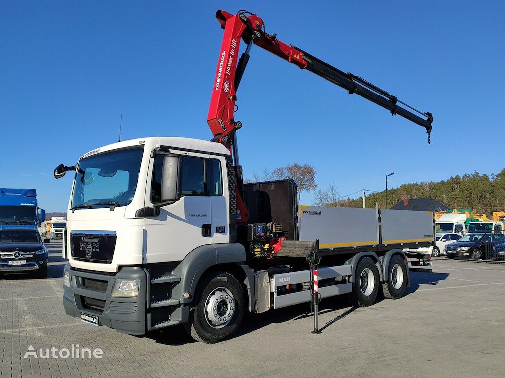 MAN TGS 26.360 6x4 kamion s ravnom platformom