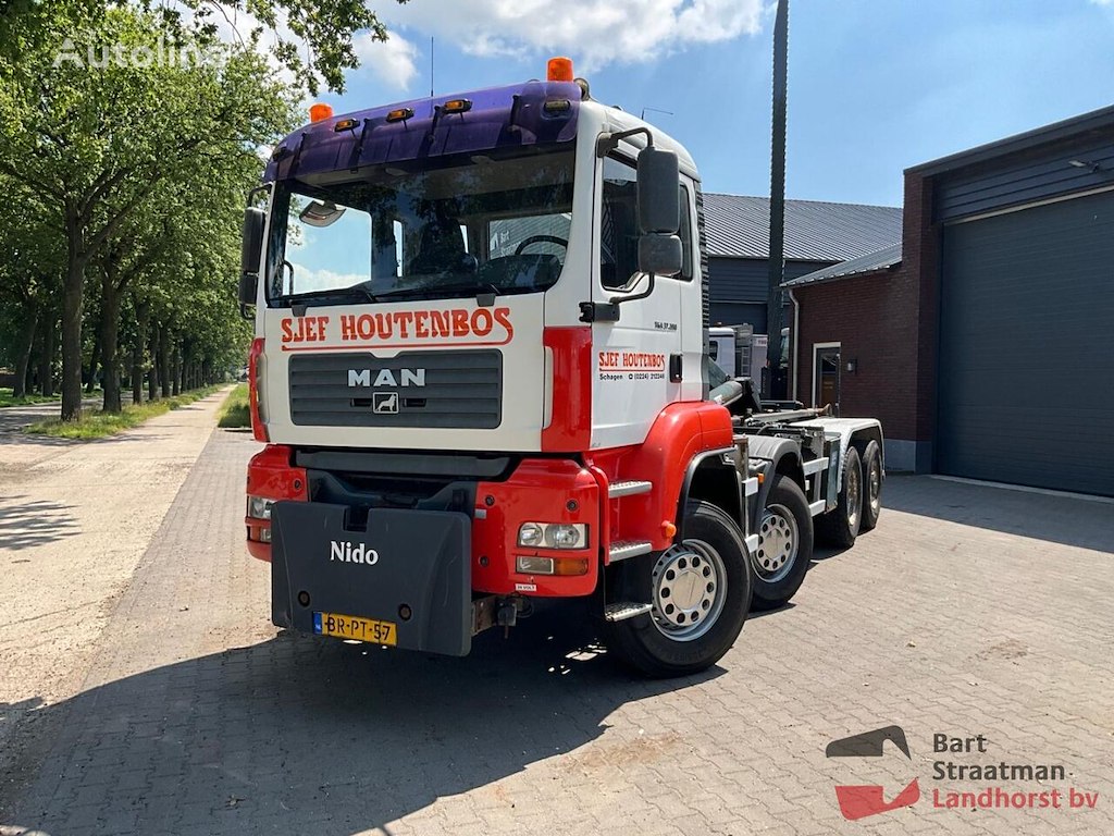 MAN TGA 37.390 8x4 Euro 3 Handgeschakeld Bladgeveerd met Haakarm sys kamion rol kiper