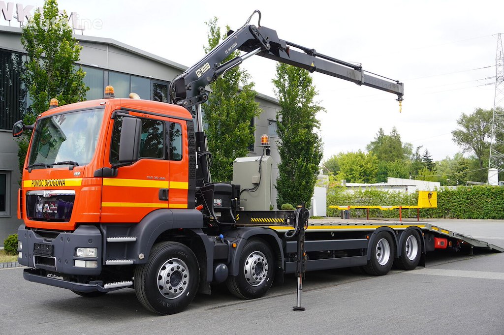 MAN TGS 35.360 E5 EEV 8×2 / HDS HIAB XS 166 HIDUO / Tow truck autotransporter