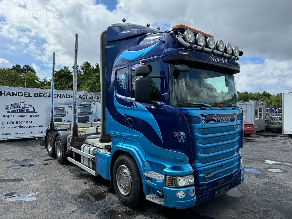 Scania R490 Timber-truck + crane hydraulics, 2017 kamion za prevoz drva