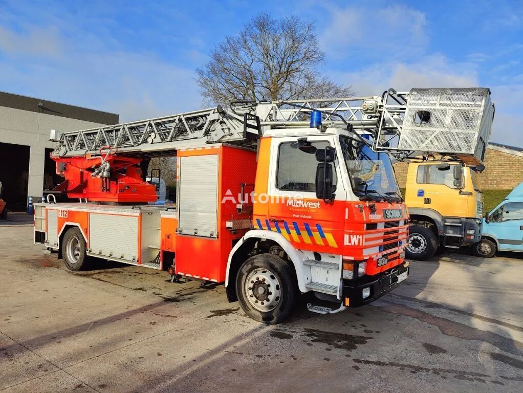 Scania P93 ML 4X2 280 ZB + MAGIRUS DREHLEITER / FIRE LADDER / ECHELLE P vatrogasna hidraulična platforma