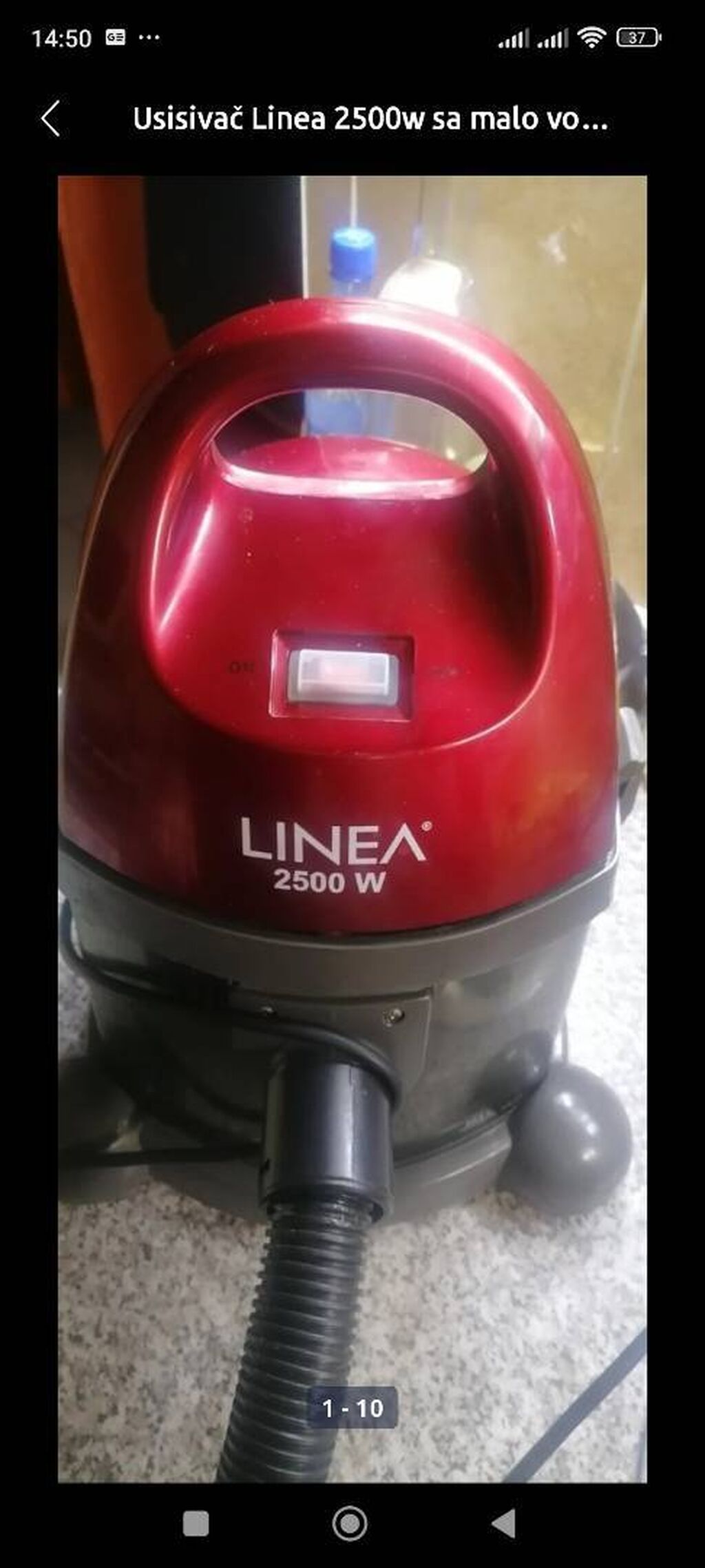 Usisivač LINEA 2500 W sa malo vode ispravan dobar Mirjevo