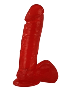 DILDO JELLY RED DONG 20 cm