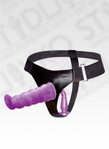 DILDO STRAP ON DOUBLE PURPLE