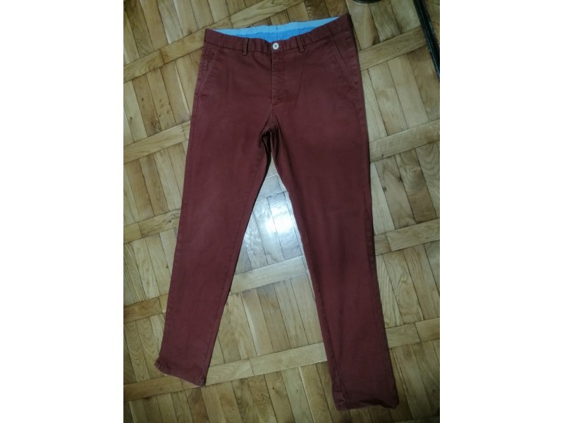 Massimo Dutti muske pantalone boje cigle 46 casual fit
