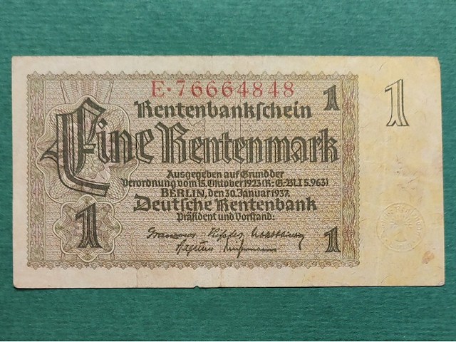 1 RENTENMARK 1937