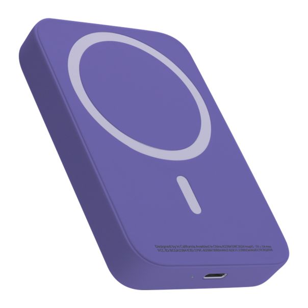Power bank MagSafe 15W 5000 mAh, ljubičasta