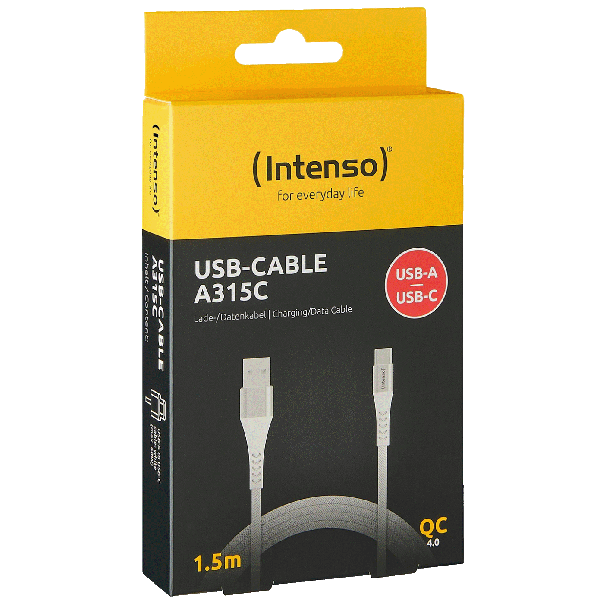 INTENSO USB kabl A315C, USB-A to USB type C, 1.5 m