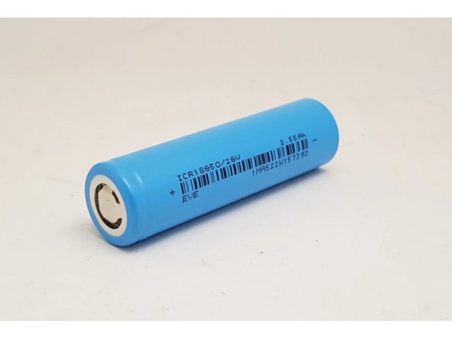 Baterija 18650 EVE 26V 3.6V 2600mAh 7.65A