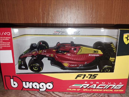 Burago 1/43 Ferrari F1 75 Modena Special Leclerc 1