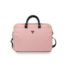 Guess Torba za laptop 16'' Pink Nylon Triangle Logo