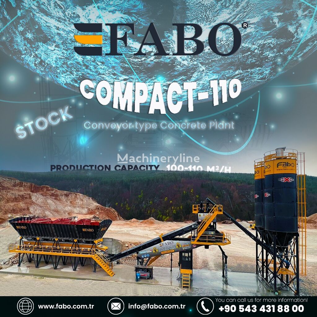 Nova FABO COMPACT-110 CONCRETE PLANT | CONVEYOR TYPE fabrika betona