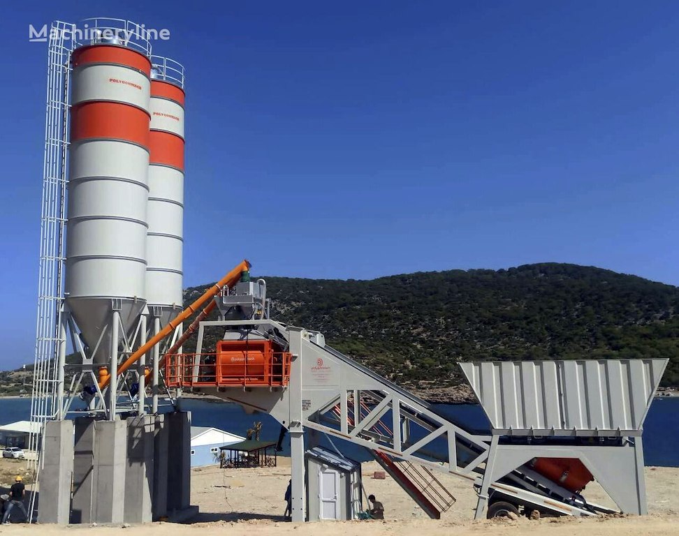 Polygonmach PMC100 100m3 capacity mobile concrete plant fabrika betona