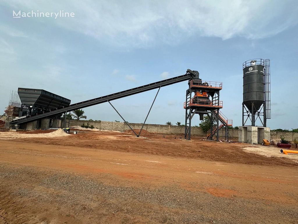 Polygonmach PSC120 120m3 stationary concrete batching plant fabrika betona