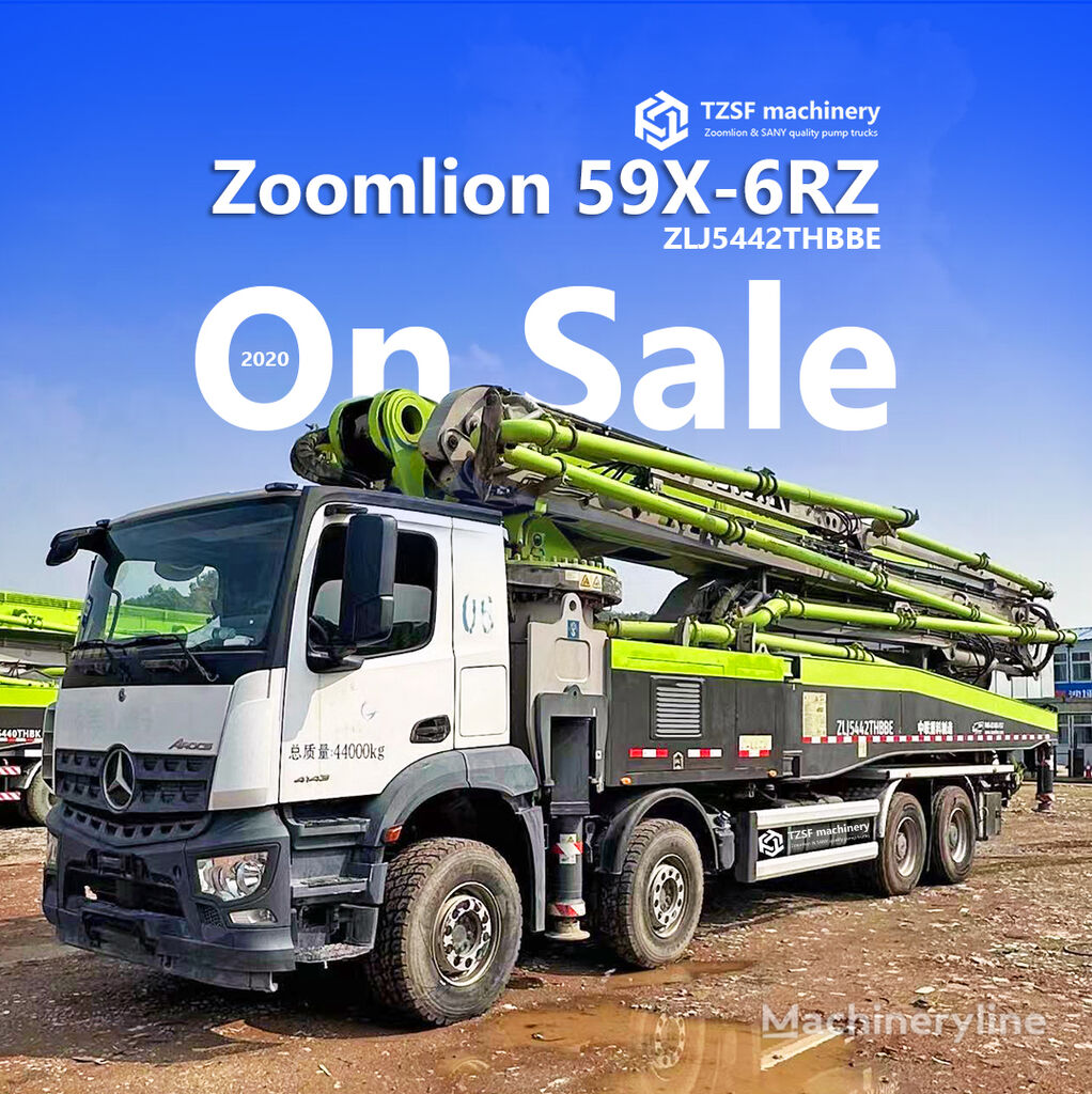 Zoomlion 59X-6RZ ZLJ5442THBBE on Mercedes-Benz chassis Euro 5 pumpa za beton