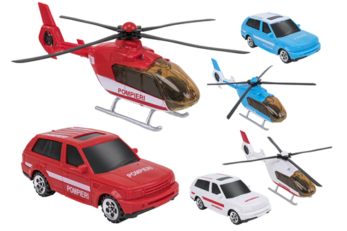 W Toy Set helikopter i auto sa svetlom i zvukom