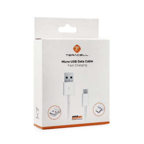 USB Data kabl Teracell Plus 2.4A micro USB crni 1.2m