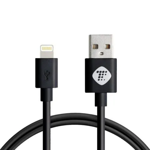 USB Data kabl Teracell Plus 2.4A za iPhone lightning crni 1.2m