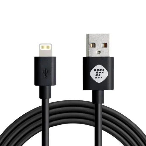 USB Data kabl Teracell Plus 2.4A za iPhone lightning crni 2m