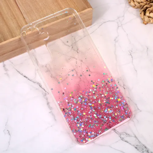 Silikonska futrola - maska Glitter za Samsung A356 Galaxy A35 5G roze