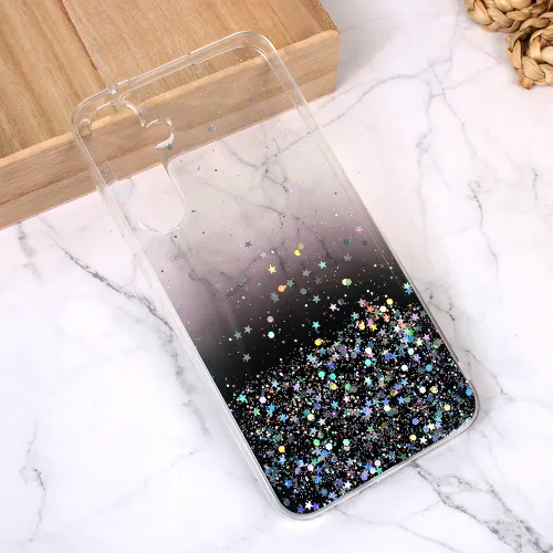 Silikonska futrola - maska Glitter za Samsung A556 Galaxy A55 5G crna