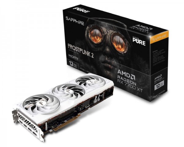 SAPPHIRE AMD Radeon PURE RX 7700 XT 12GB 192bit Frostpunk 2 Edition 12GB (11335-08-50G) bela grafička karta