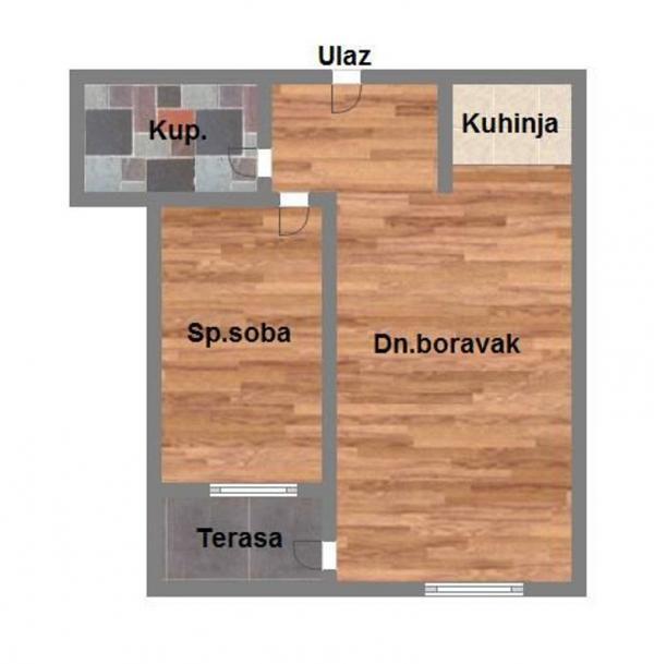 Dvosoban stan na prodaju, 44m2, 92.400€