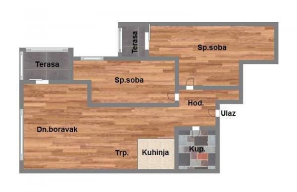 Trosoban stan na prodaju, 69m2, 170.600€