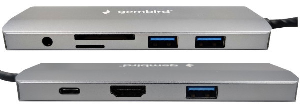 A-CM-COMBO9-03 ** Gembird USB Type-C 9-in-1 multi-port adapter USB USB-C+HUB+HDMI+PD+card rea (2023)