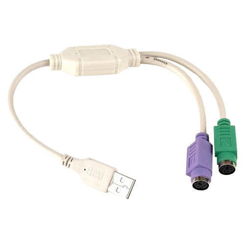 LINKOM adapter USB 2.0 na 2 x PS/2 Adapter, USB A 2.0, 2x PS/2 ženski, Bela